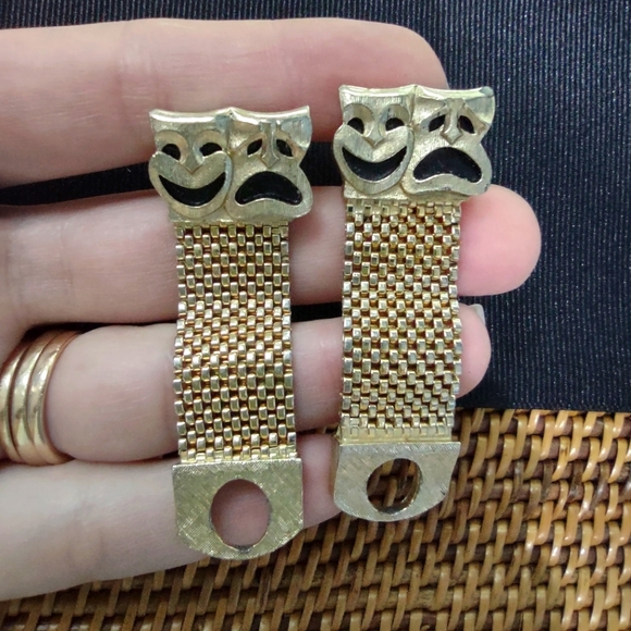 SWANK | Accessories | Swank Vintage Gold Tone Mesh Players Play Drama ...